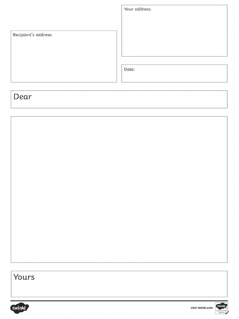 Formal Letter Writing Templates | PDF