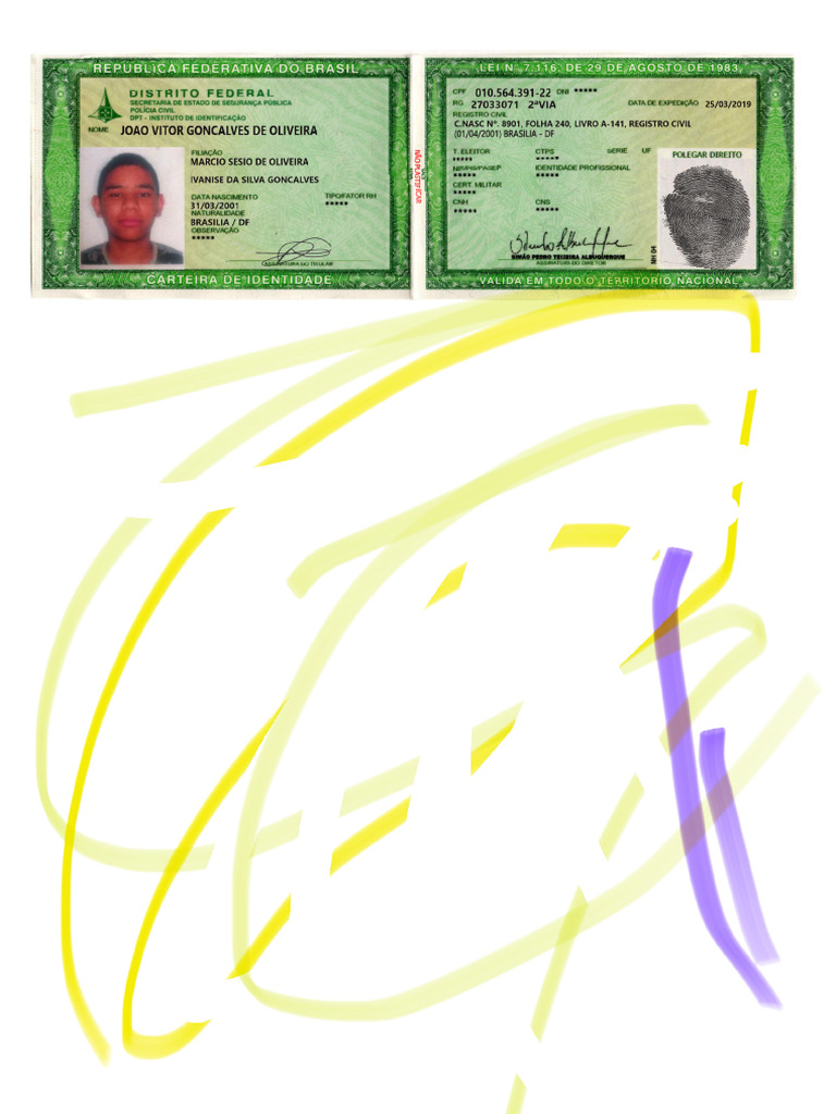 RG Editavel Modelo Novo 2020 Distrito Federal Continental Cards | PDF