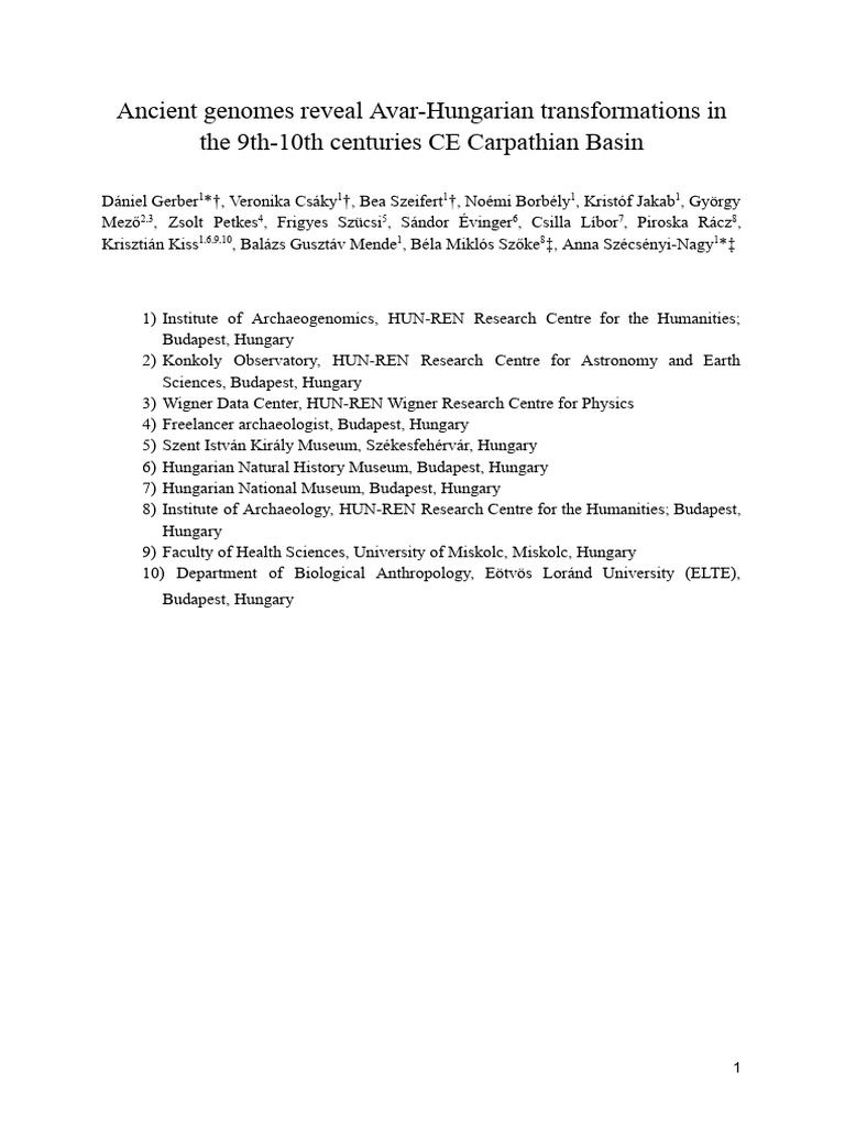 2024 05 29 596386v2 Full | PDF | Hungarians