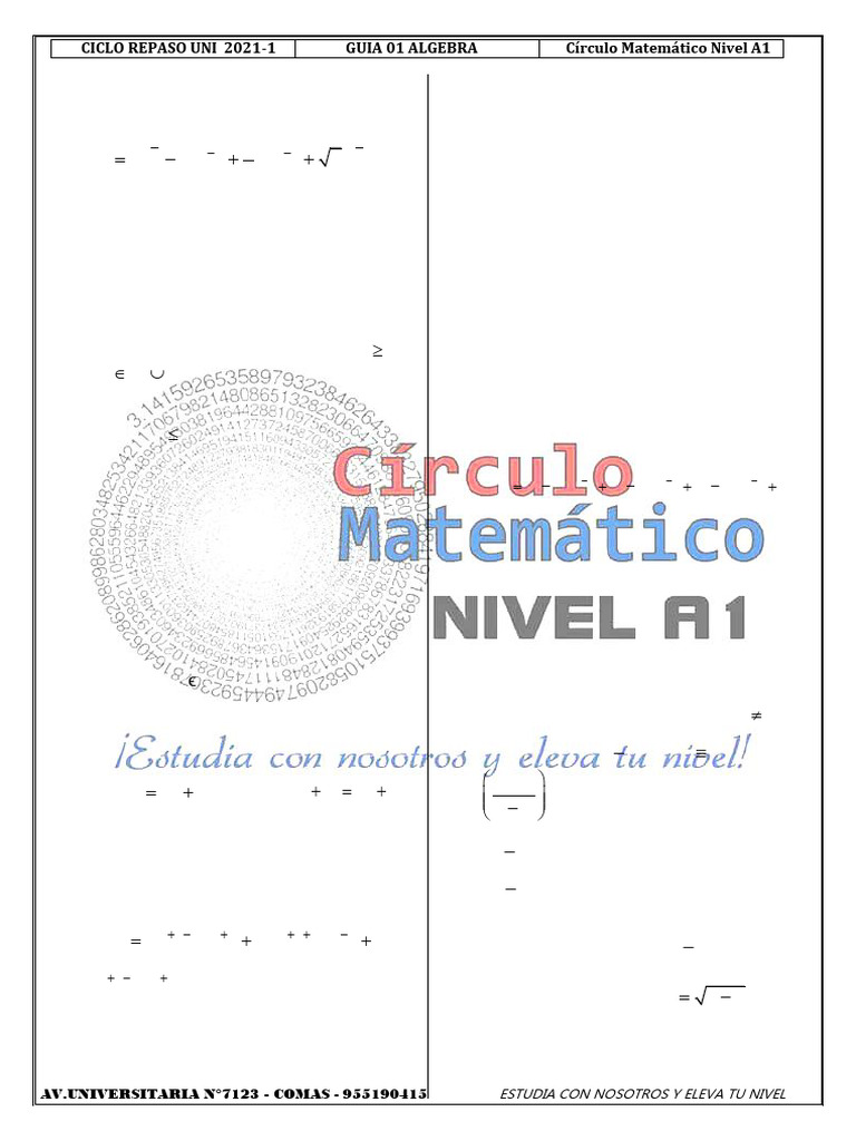 Álgebra - Repaso 01 | PDF | Factorización | Ciencia computacional