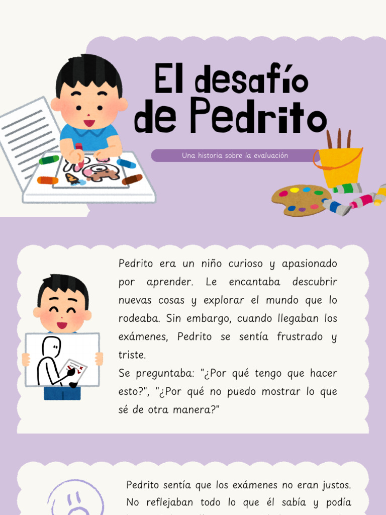 Pedrito Cuento Sobre Evaluación | PDF | Aprendizaje | Pensamiento crítico