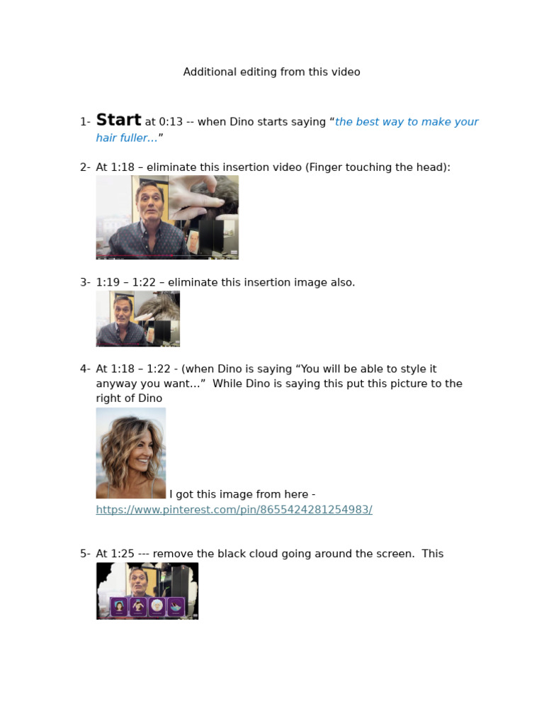 Additional Editing From Video Ad2 | PDF