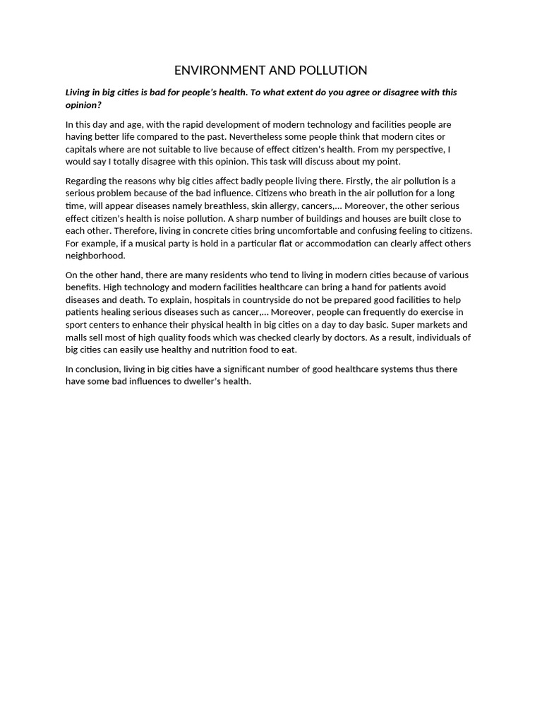 Environment and Pollution | PDF