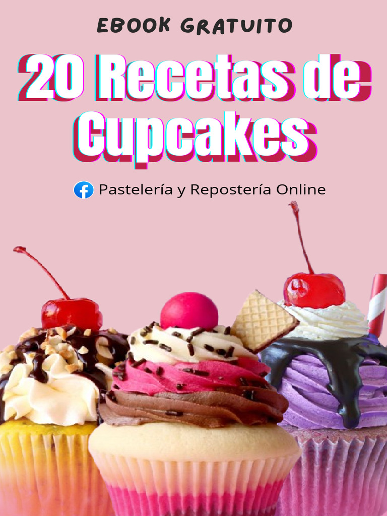 20 Recetas de Cupcakes PDF | PDF | Magdalena | Confitería