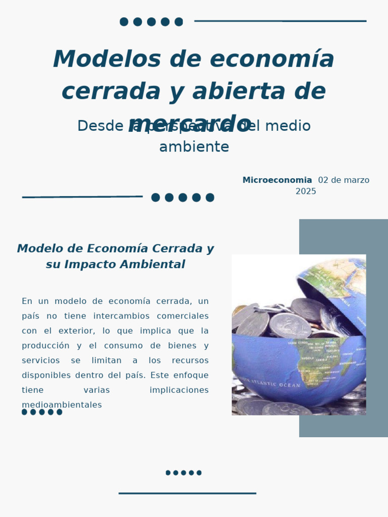 Modelos de Economía Cerrada de Mercardo y Abierta | PDF ...