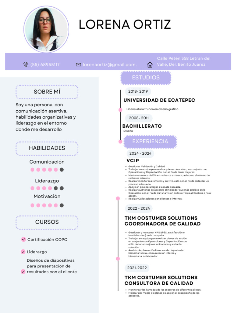CV Lorena Ortiz Cortez | PDF