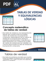 Ejemplos de Tablas de Verdad | PDF | Verdad | Lógica matemática