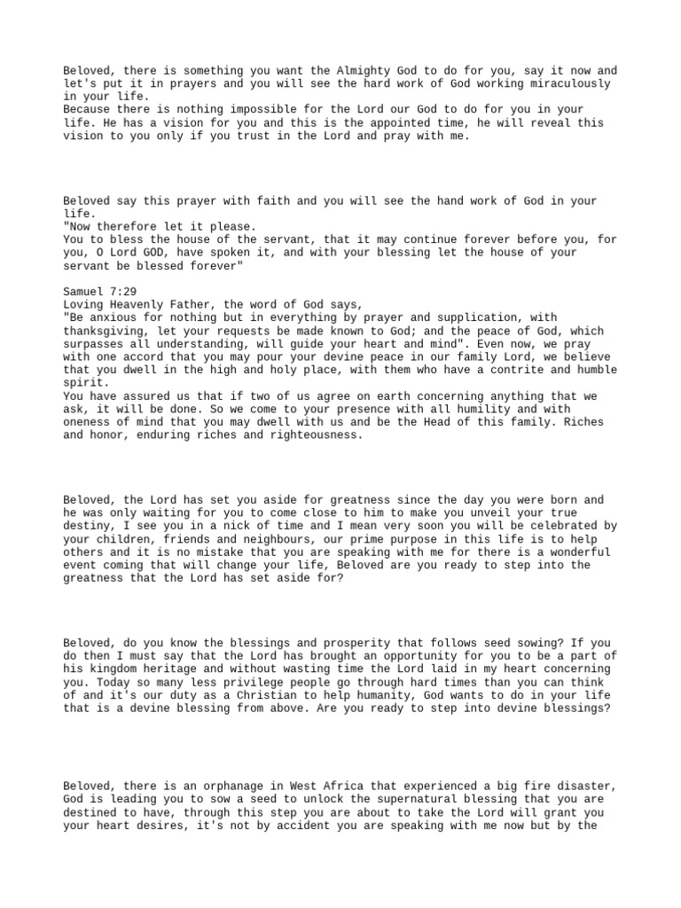 Pastor Billing and Chatting Format | PDF | Prayer | Religious Belief ...