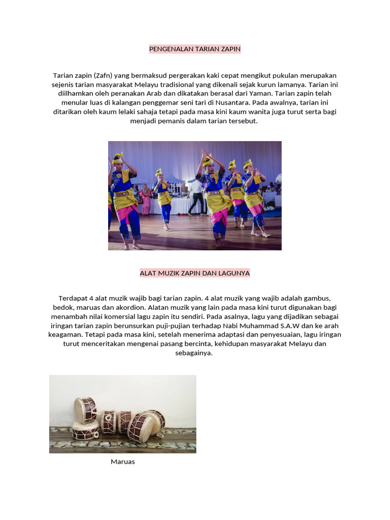Pengenalan Tarian Zapin | PDF