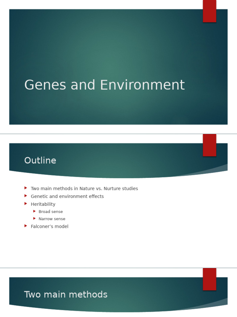 5.2. Nature vs. Nurture | PDF | Heritability | Genetics