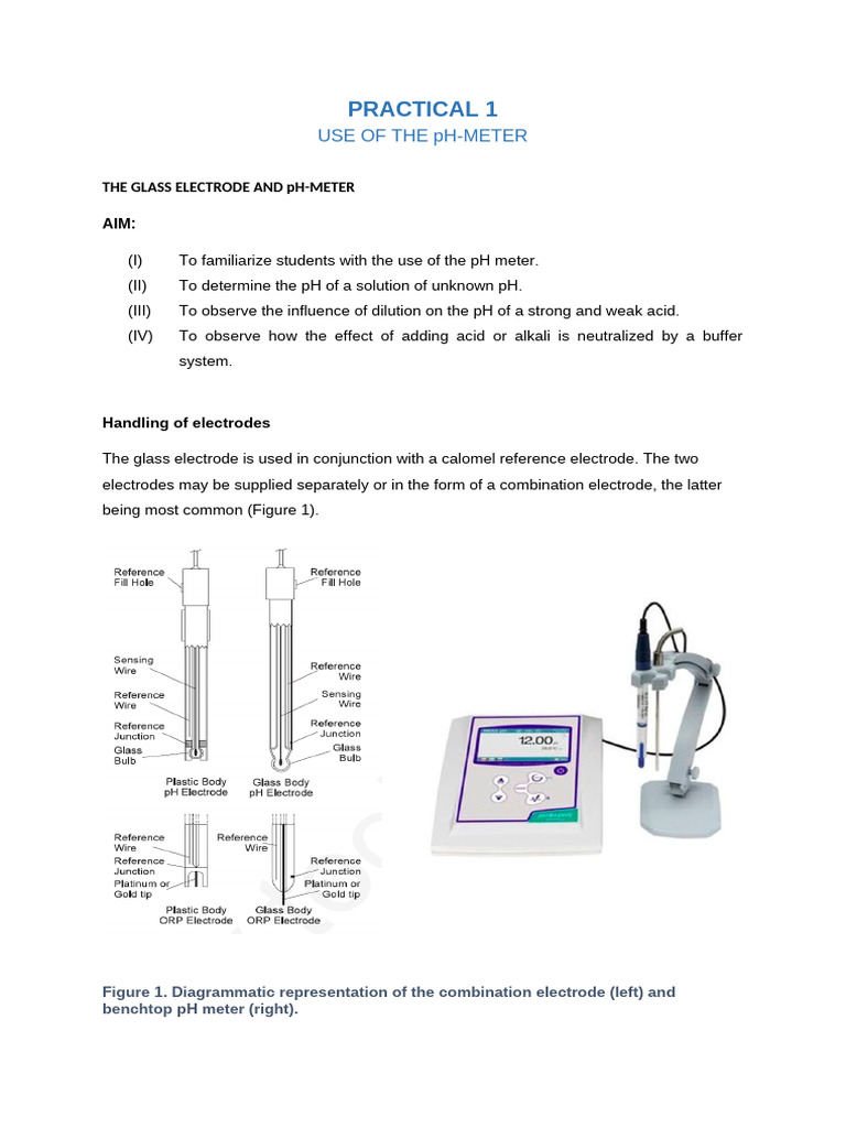 BIOC201 PRACTICAL 1 2023 - Prac 1 | PDF | Ph | Buffer Solution