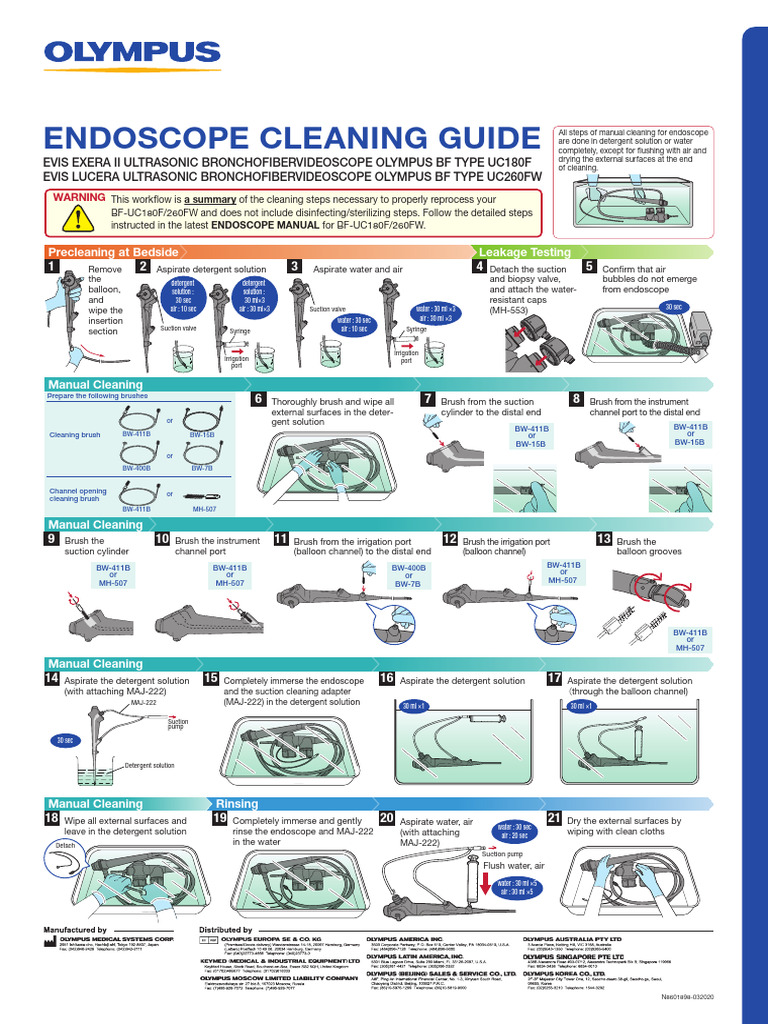 Endoscope Cleaning Guide Olympus | PDF
