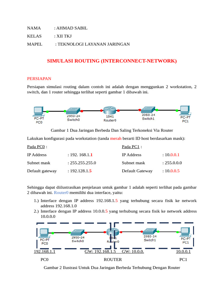 Simulasi Routing Jaringan dengan Cisco | PDF