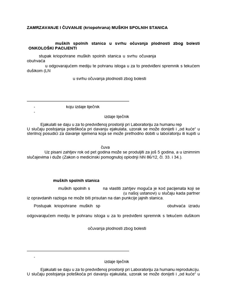 Zamrzavanje I Cuvanje Mss | PDF