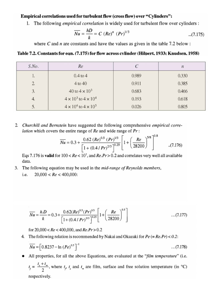 Forced Convection Flow Over Cylinder Sphere, Bank of Tubes | PDF