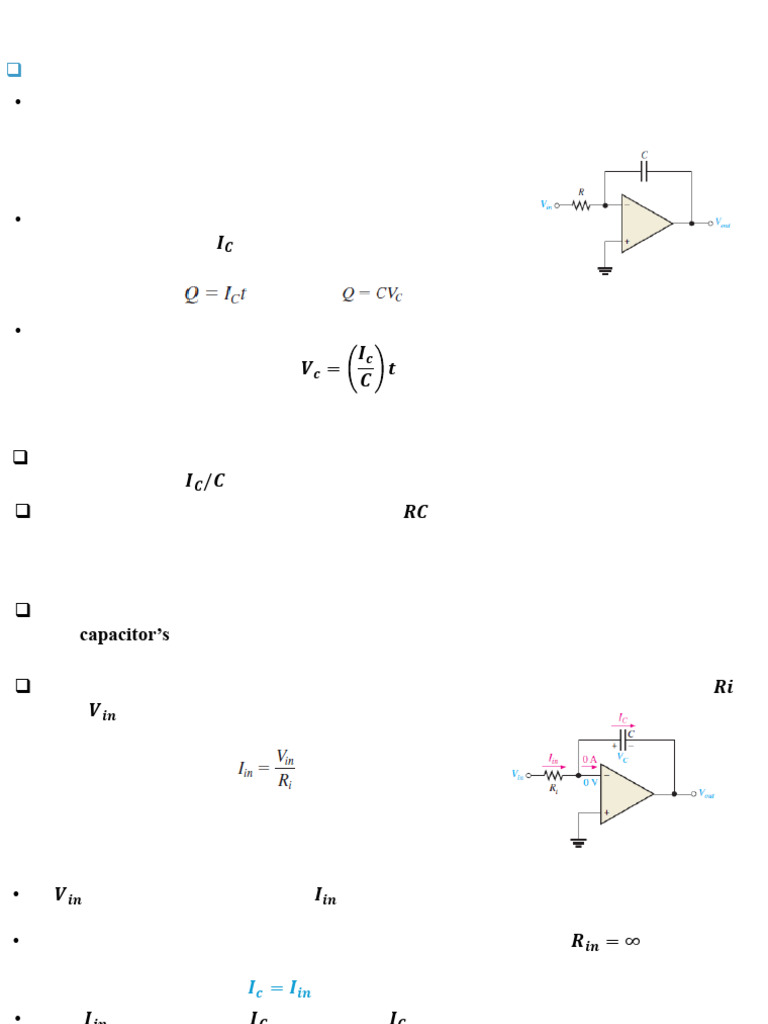 Op-Amp Integrators and Differentiators | PDF | Operational Amplifier ...