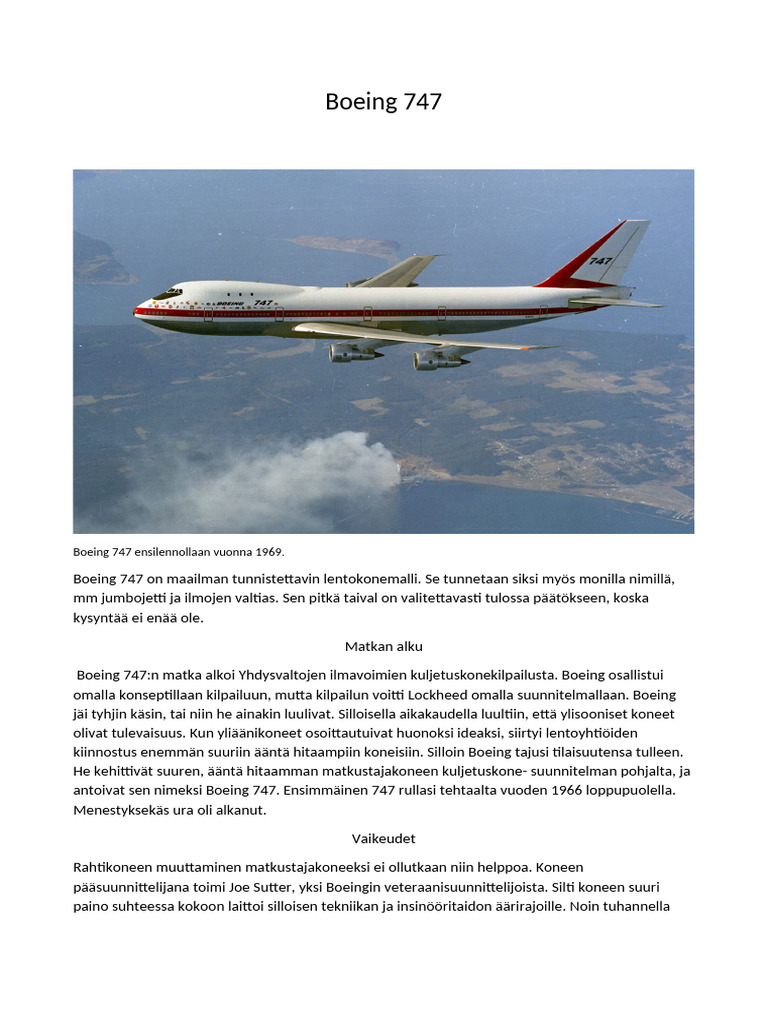 Boeing 747 Presentation. | PDF