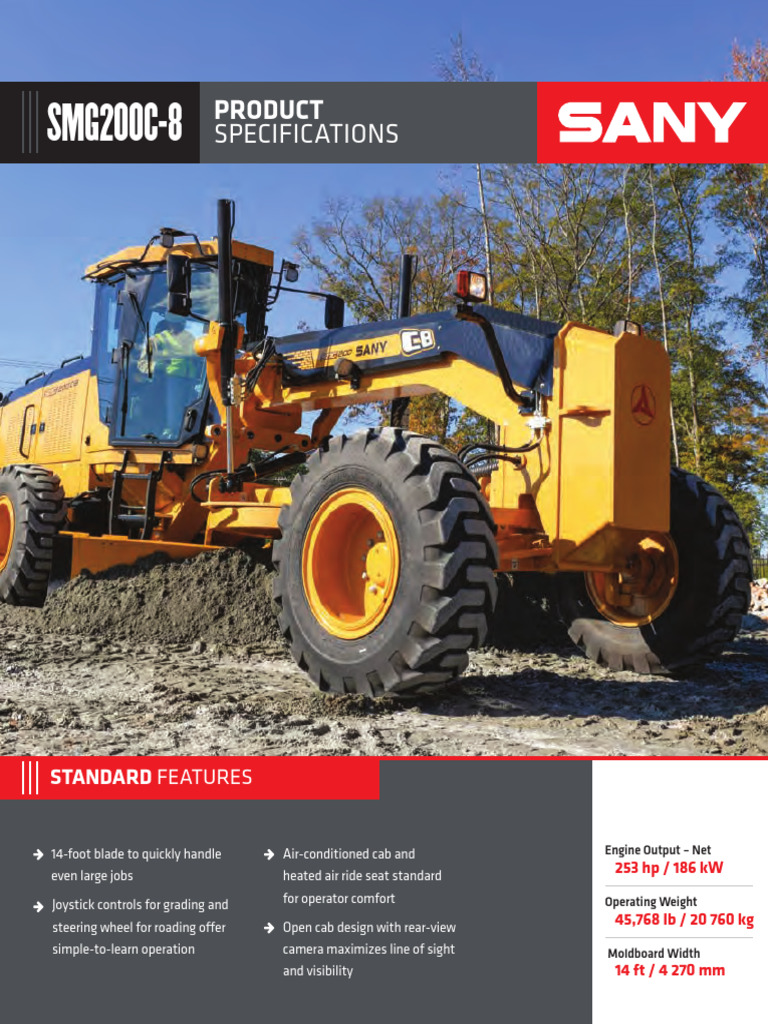 SANY SMG200C-8 | PDF | Axle | Horsepower