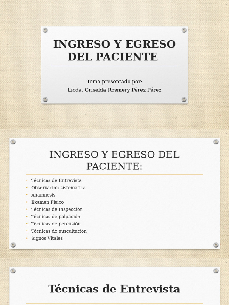 INGRESO Y EGRESO DEL PACIENTE | PDF | Legumbres | Presión sanguínea