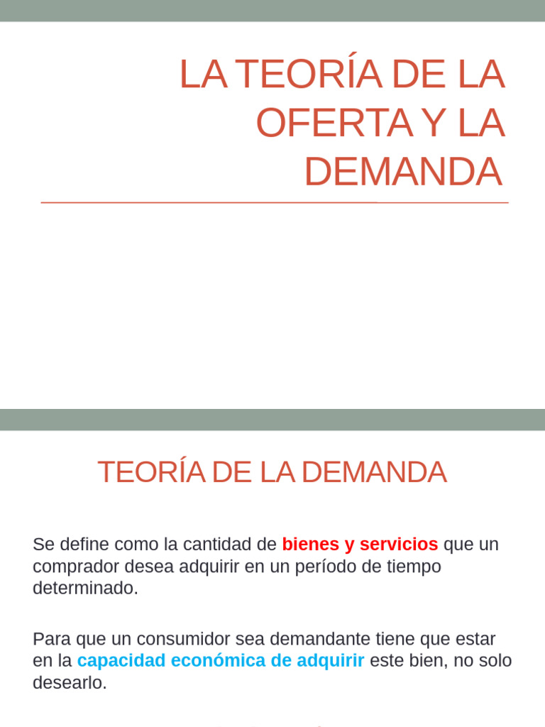 La Teoría de La Oferta y La Demanda | PDF | Oferta (economía) | Oferta ...