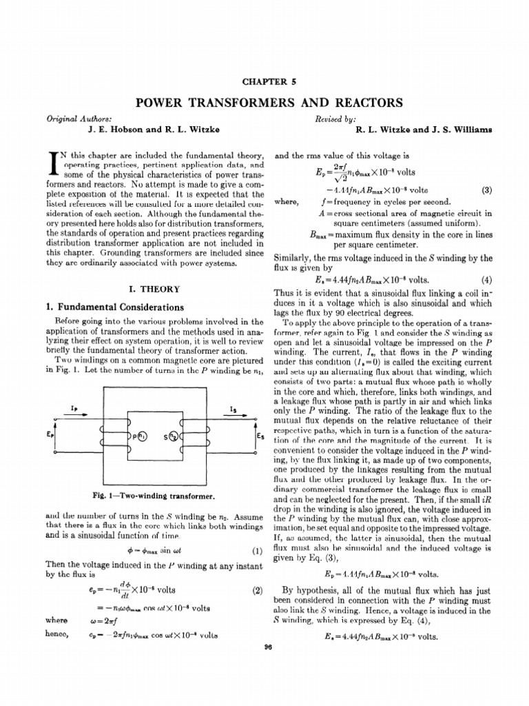 CH05 | PDF | Transformer | Electrical Impedance