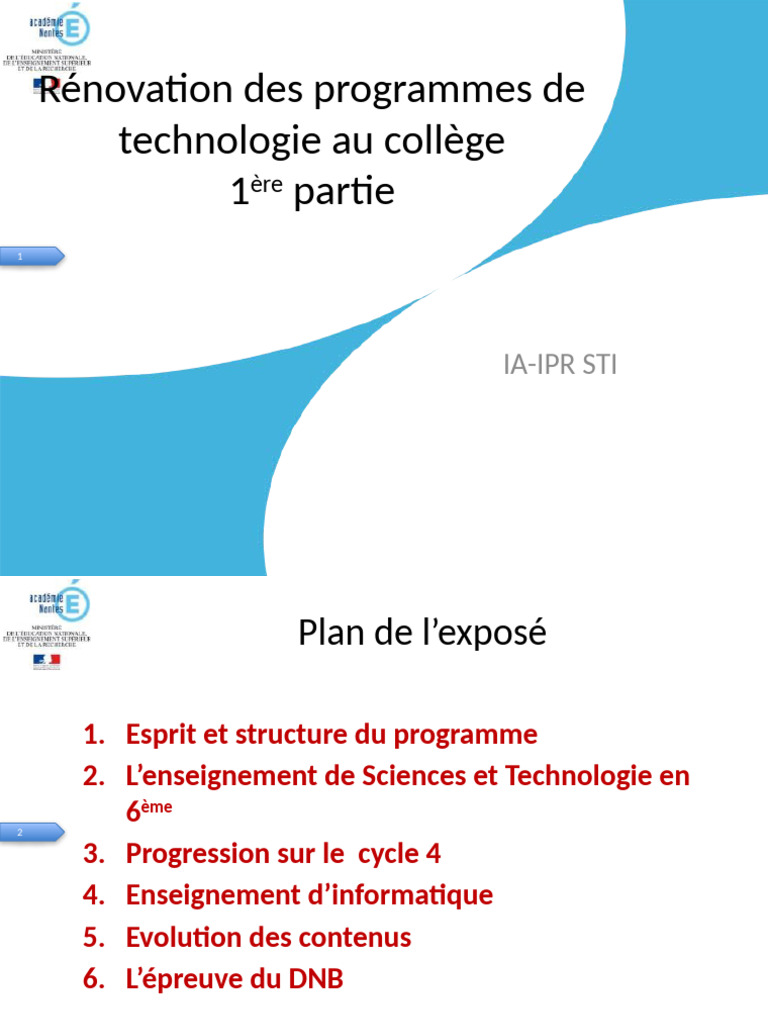 Presentation_IPR_1 | PDF | Pédagogie | Science