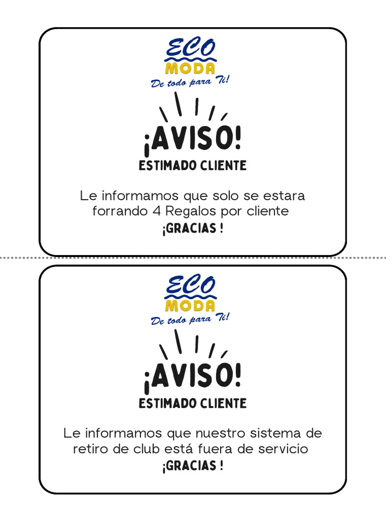 ¡Aviso! | PDF