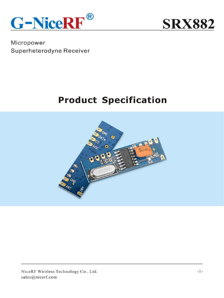 SRX882 Receiver Module Overview | PDF | Electronics | Broadcasting