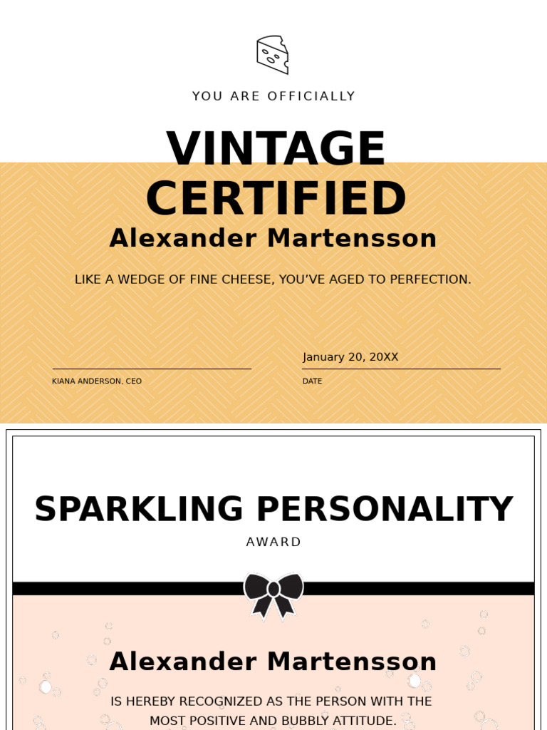 Funny Certificates | PDF