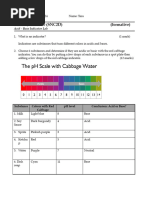 Purple Cabbage Acid-Base Indicator Experiment | PDF | Ph | Acid