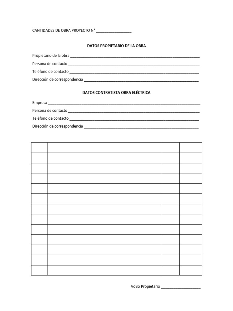 Formato Cantidad de Obra EPM | PDF