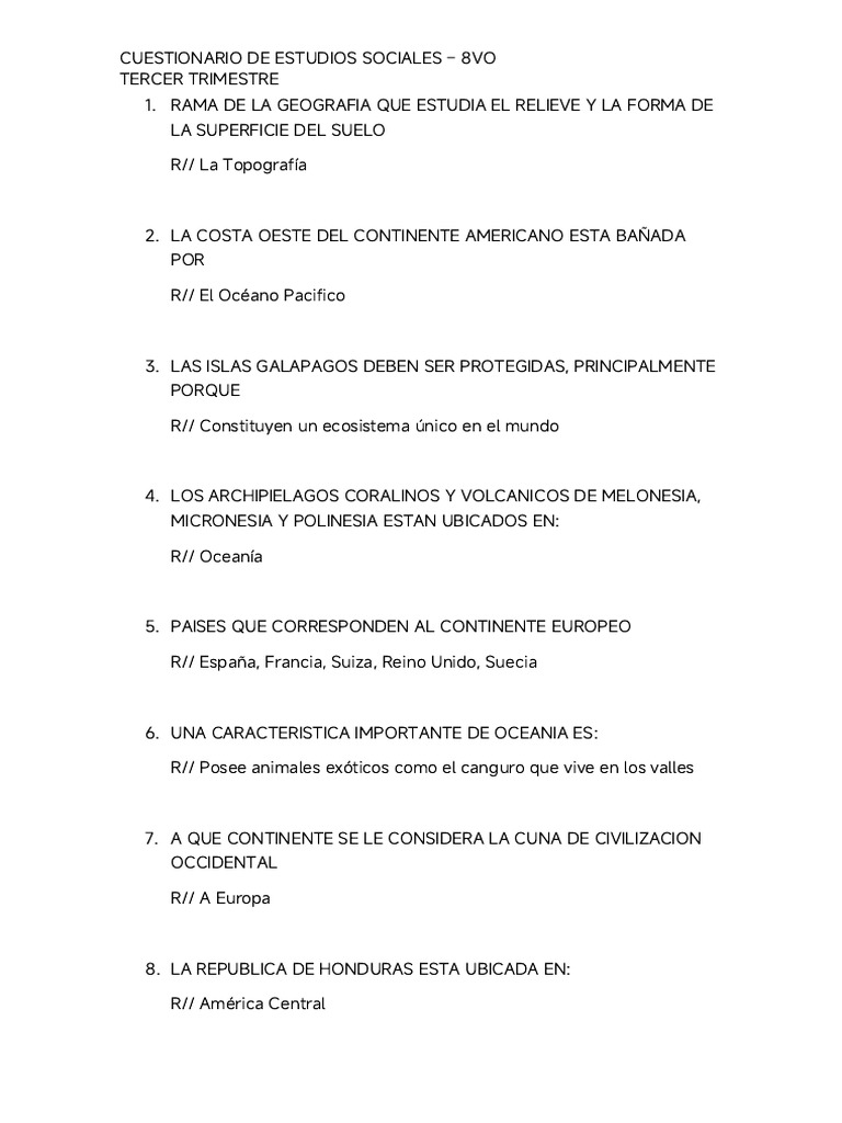 E EESS 8VO Socilaes | PDF | Imperio Inca | Continente