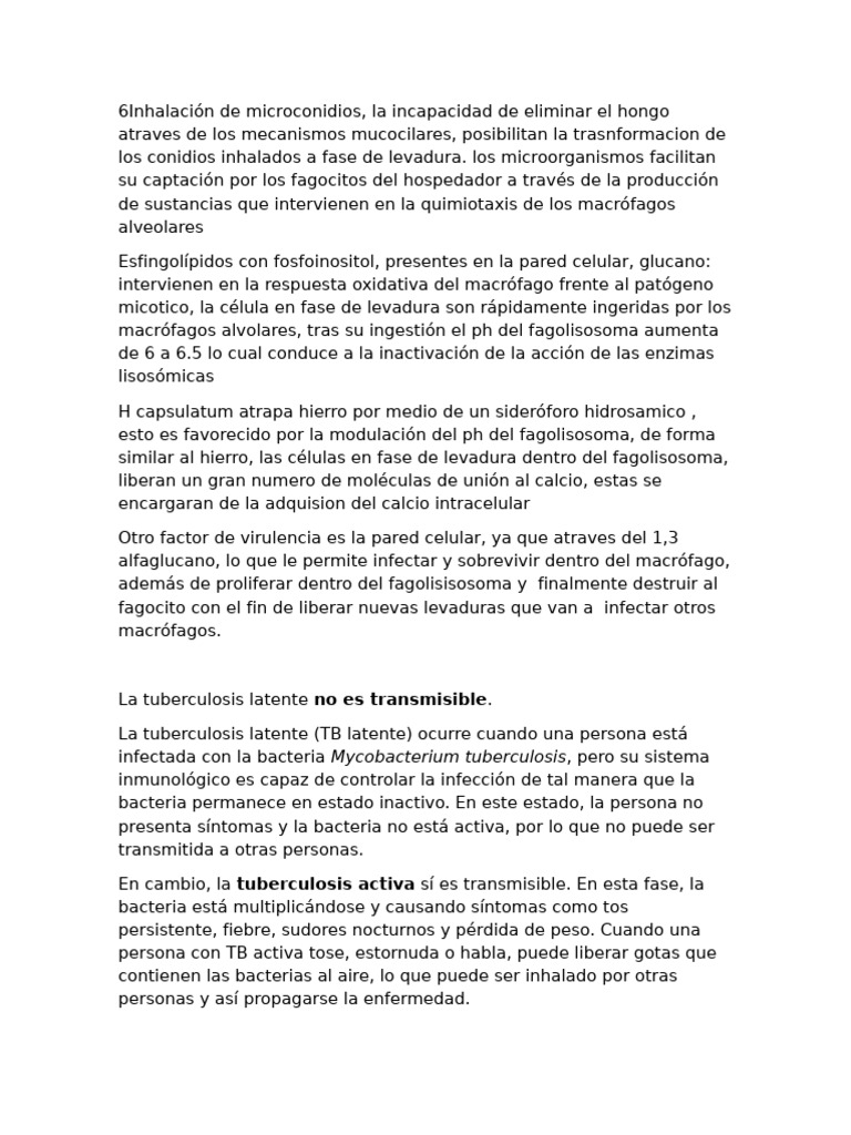 Expo Fisiopatologia Respi | PDF | Tuberculosis | Sistema inmune