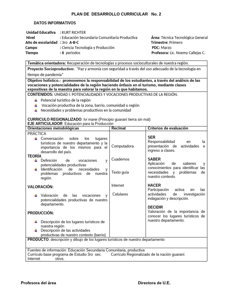 PDC 2 | PDF | Plan de estudios | Maestros