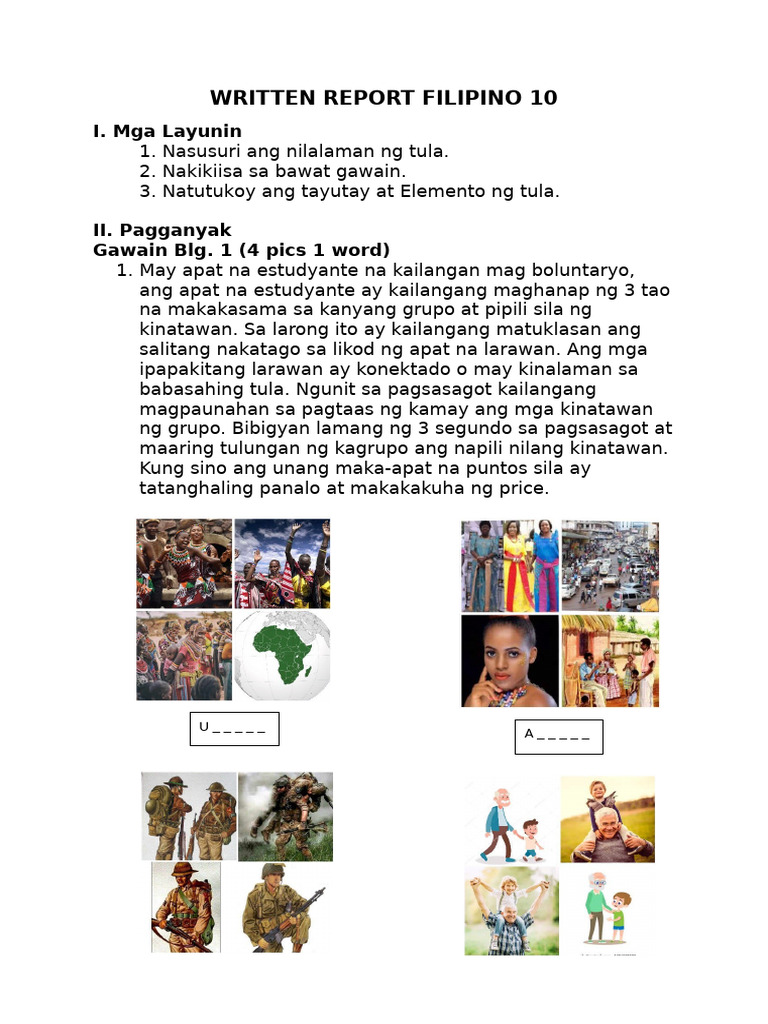 WRITTEN-REPORT-FILIPINO-10-GROUP-5 | PDF