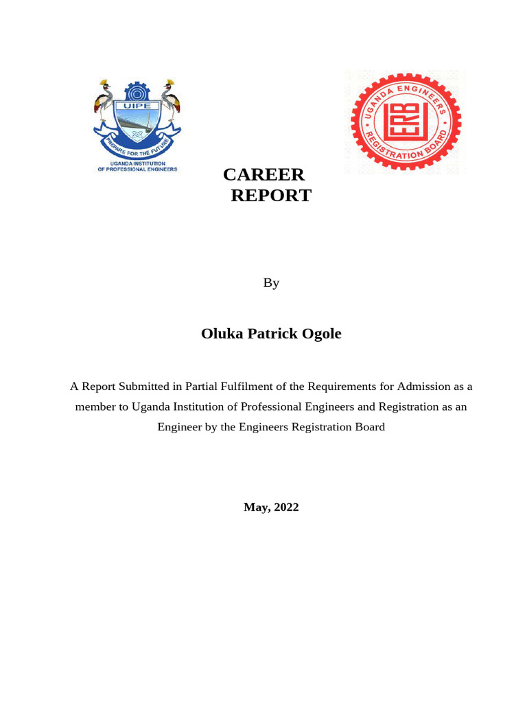Career Report - UIPE - ERB - Patrick | PDF | Geotechnical Engineering ...