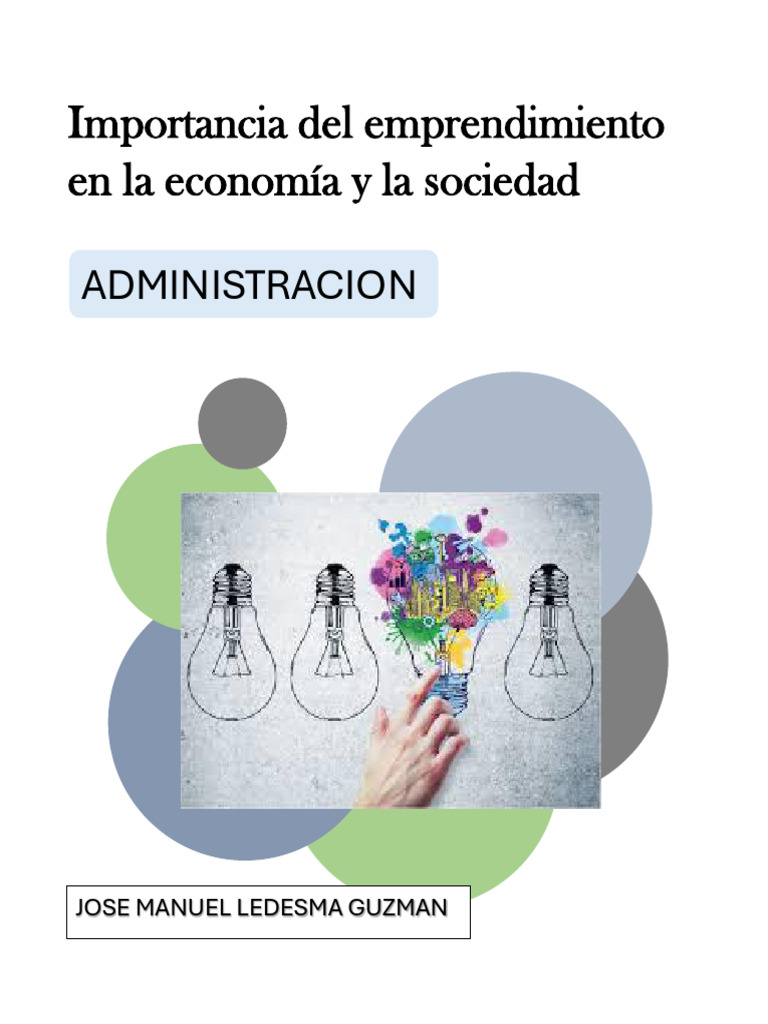 Importancia Del Emprendimiento | PDF | Iniciativa empresarial | Innovación