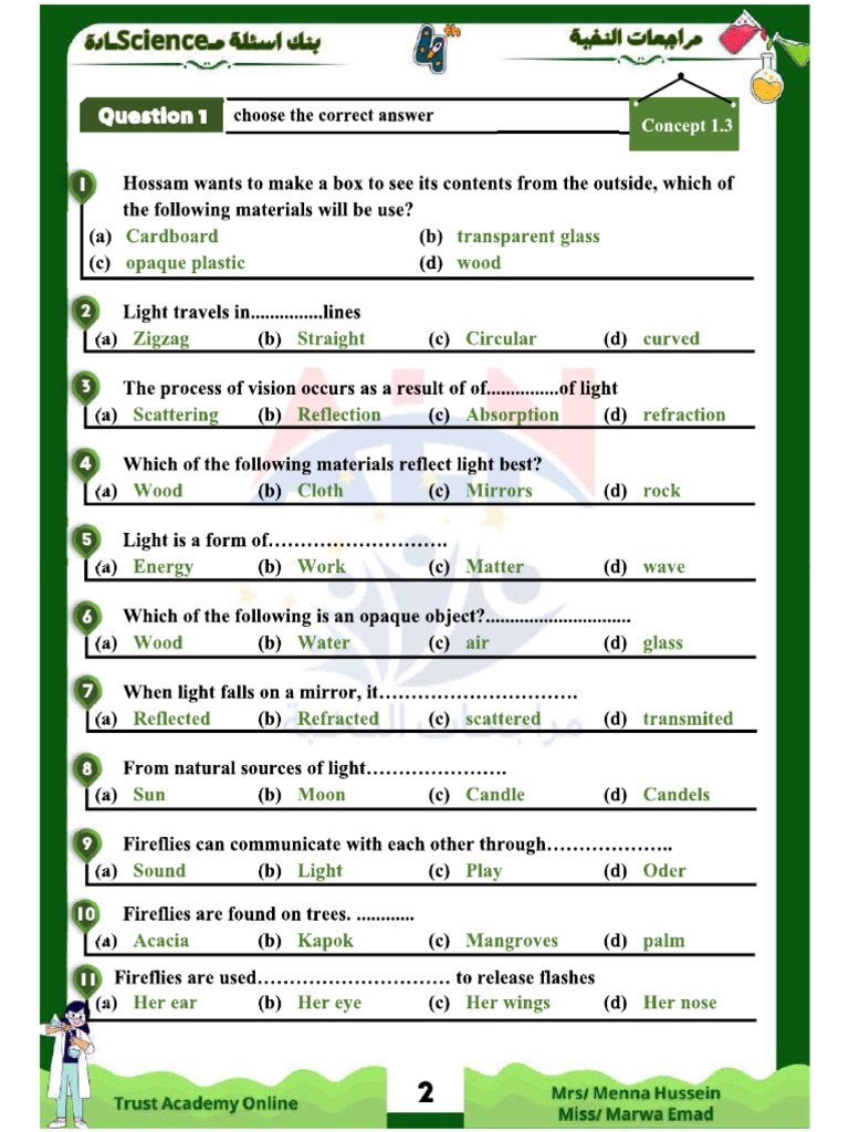 El Nukhba QB-Science G4 - November Revision.... | PDF