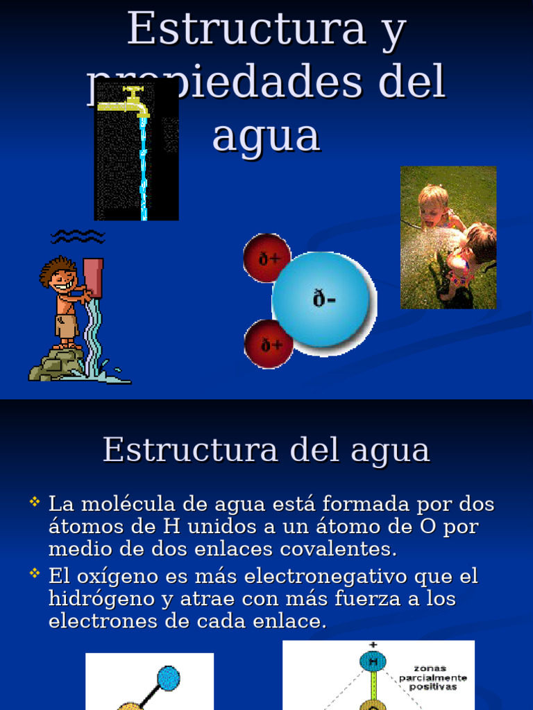 Estructura y Propiedades Del Agua | PDF | Propiedades del agua | Materiales