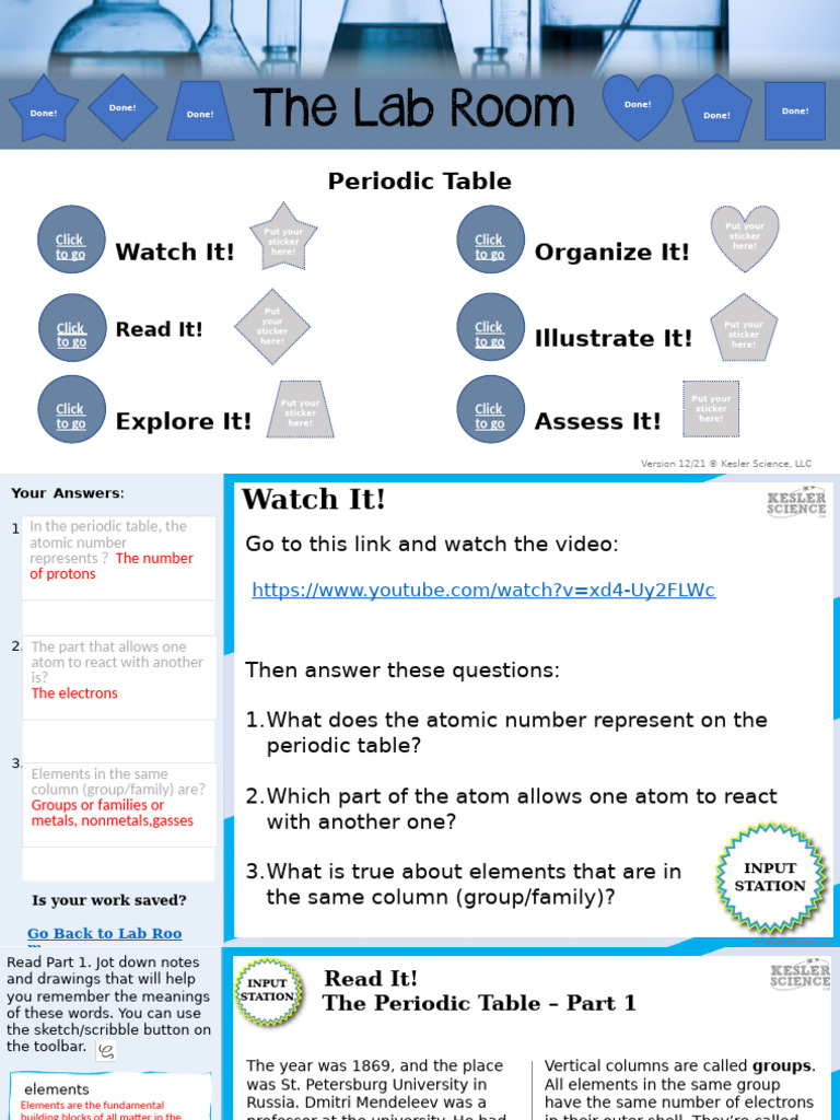 2 Exploration - Periodic Table Station Lab v2 | PDF | Periodic Table ...