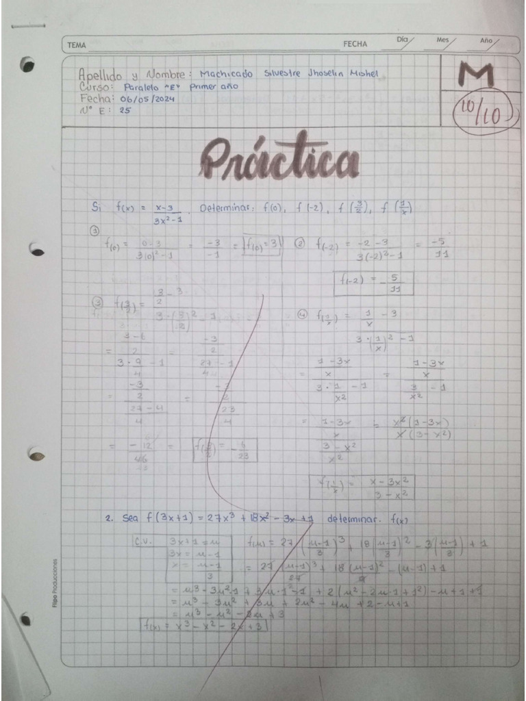 práctica funciones | PDF