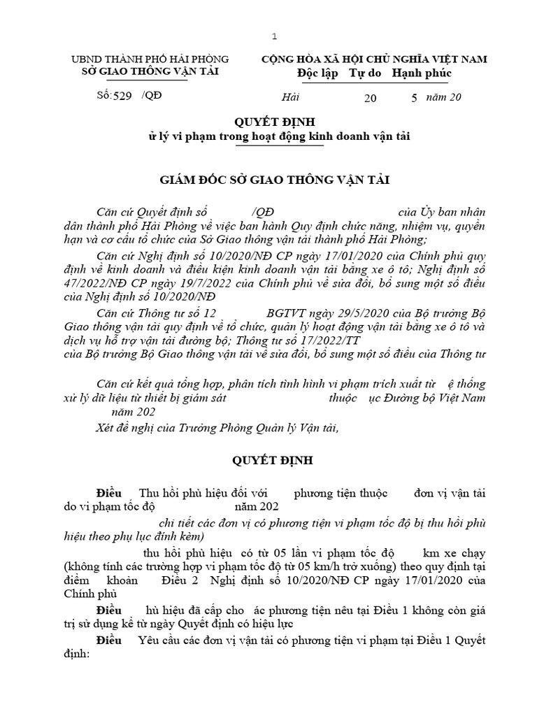 Quyet Dinh Xu Ly Vi Pham Toc Do T3.2024.signed | PDF