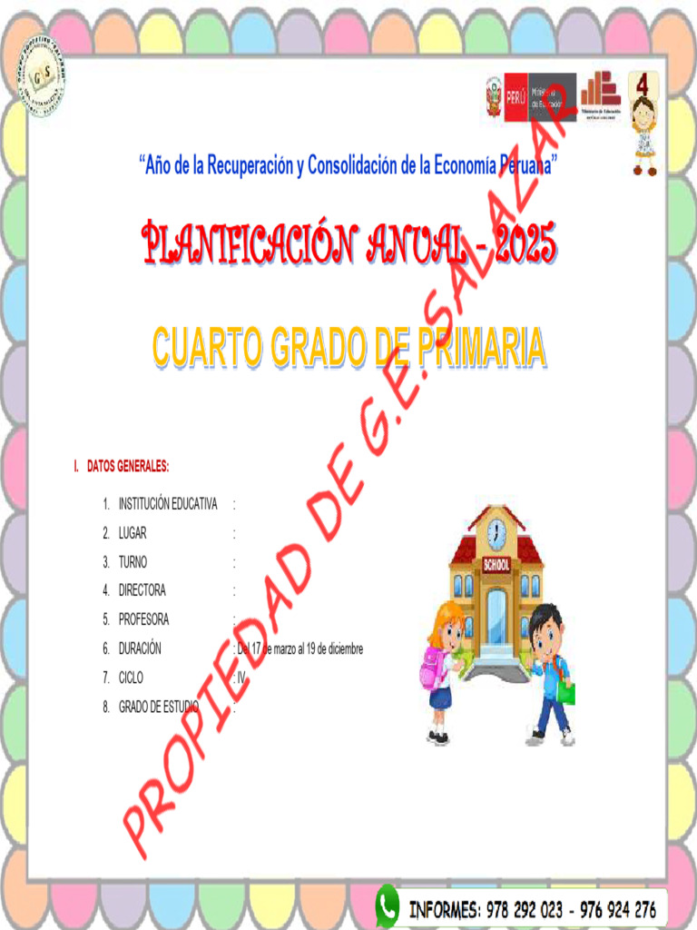 4to GRADO PLANIFICACIÓN ANUAL | PDF | Geometría | Datos