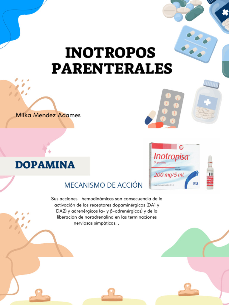 Inotrópicos Parenterales: Mecanismos y Efectos | PDF | Farmacología ...