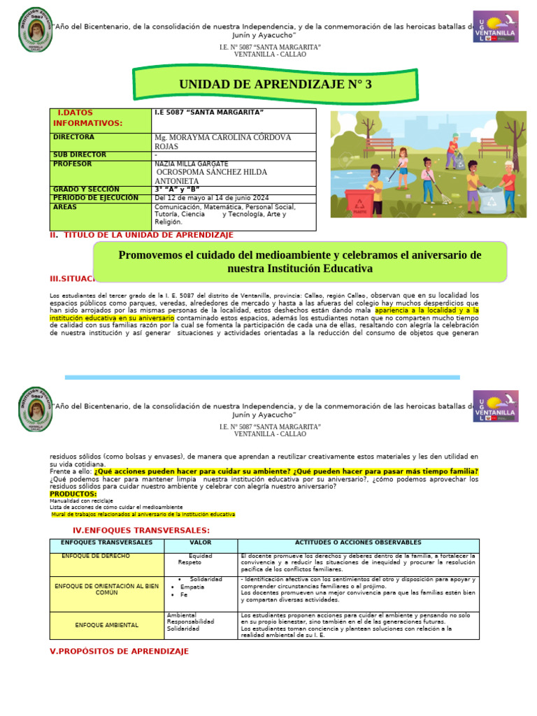 3º Grado - Unidad 3 | PDF | Multiplicación | División (Matemáticas)