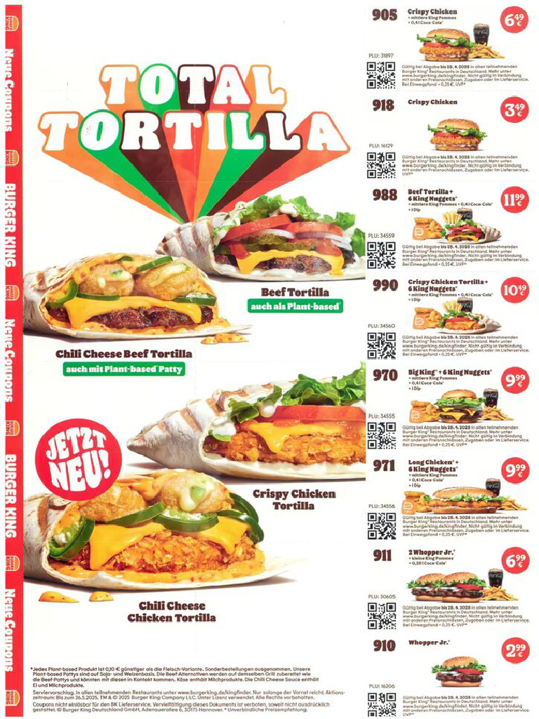 Burger King Gutscheine Bis 25.04.25 | PDF