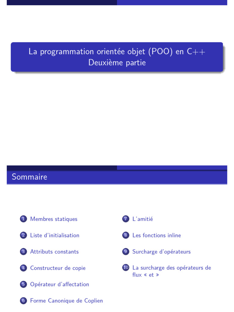 Cours Bases Poo 2 | PDF | Classe (informatique) | C