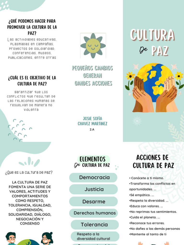Tríptico Cultura de Paz | PDF