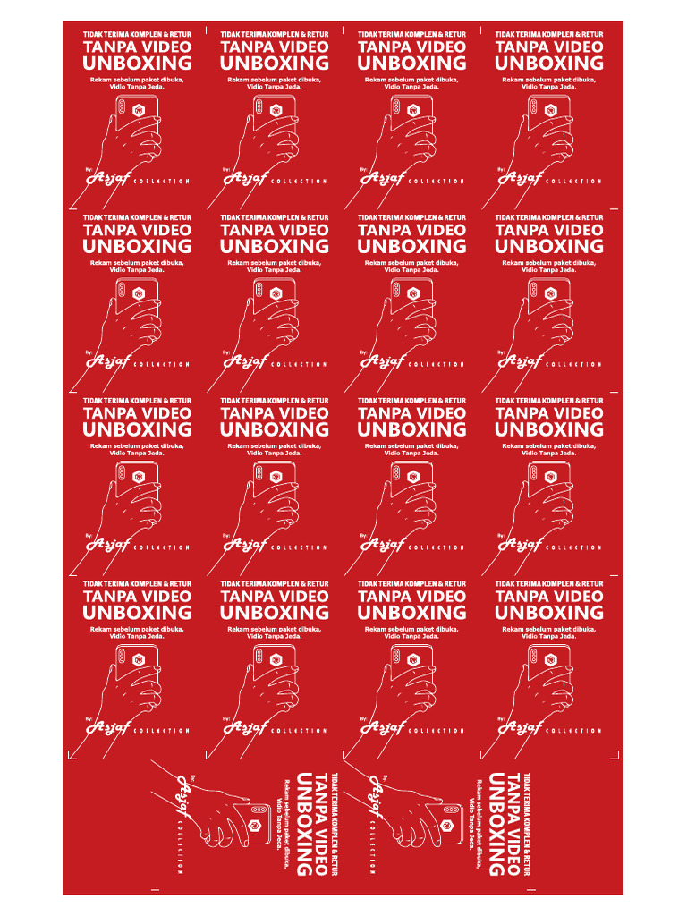 Sticker Unboxing Cetak | PDF