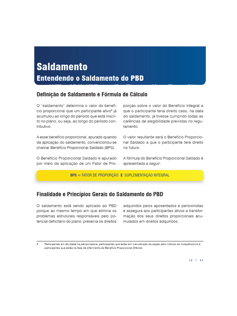 Entenda o Benefício Proporcional Saldado | PDF | Tempo